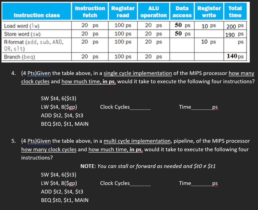 Please Answer Both: Given the table above, in a | Chegg.com