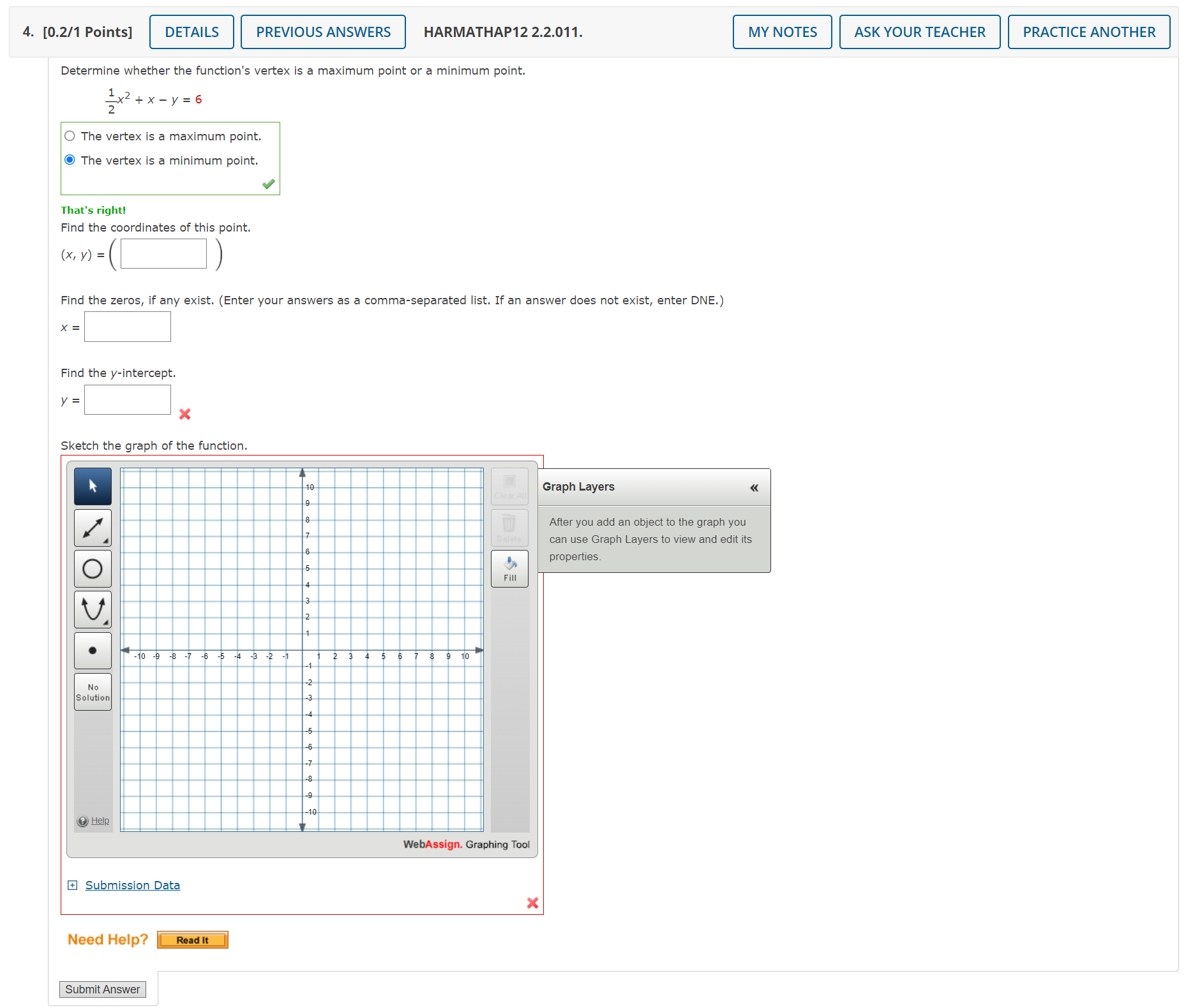 Solved Determine whether the function's vertex is a maximum | Chegg.com