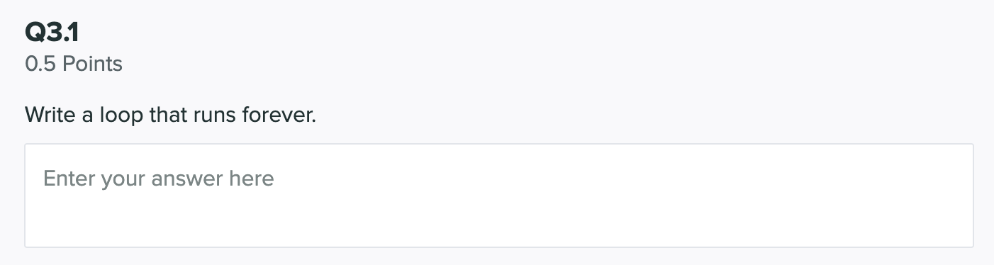 Solved Q3 Loops 2 Points For the following questions, | Chegg.com