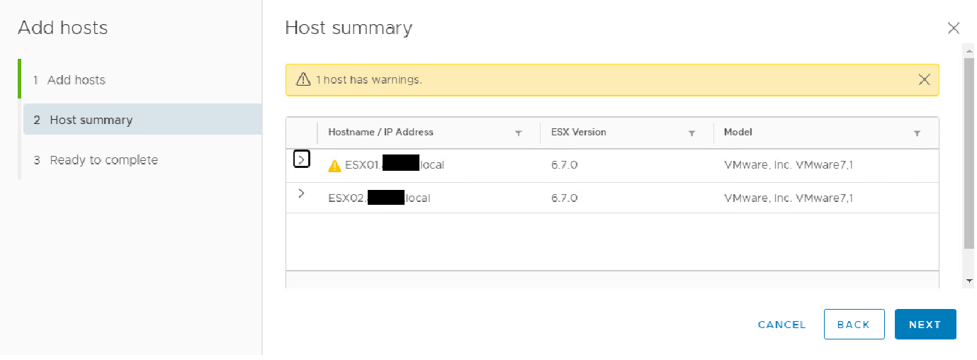 Solved Add hosts Host summary 1 Add hosts A 1 host has | Chegg.com