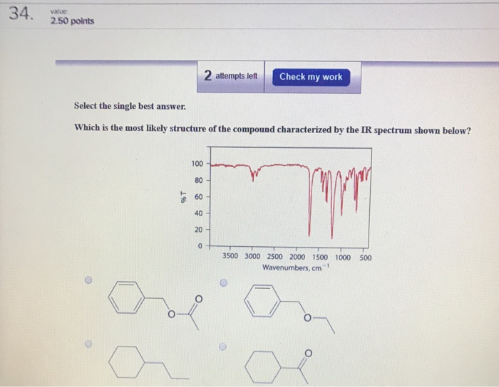 Solved 2.50 points 2 attempts left Check my work Select the | Chegg.com