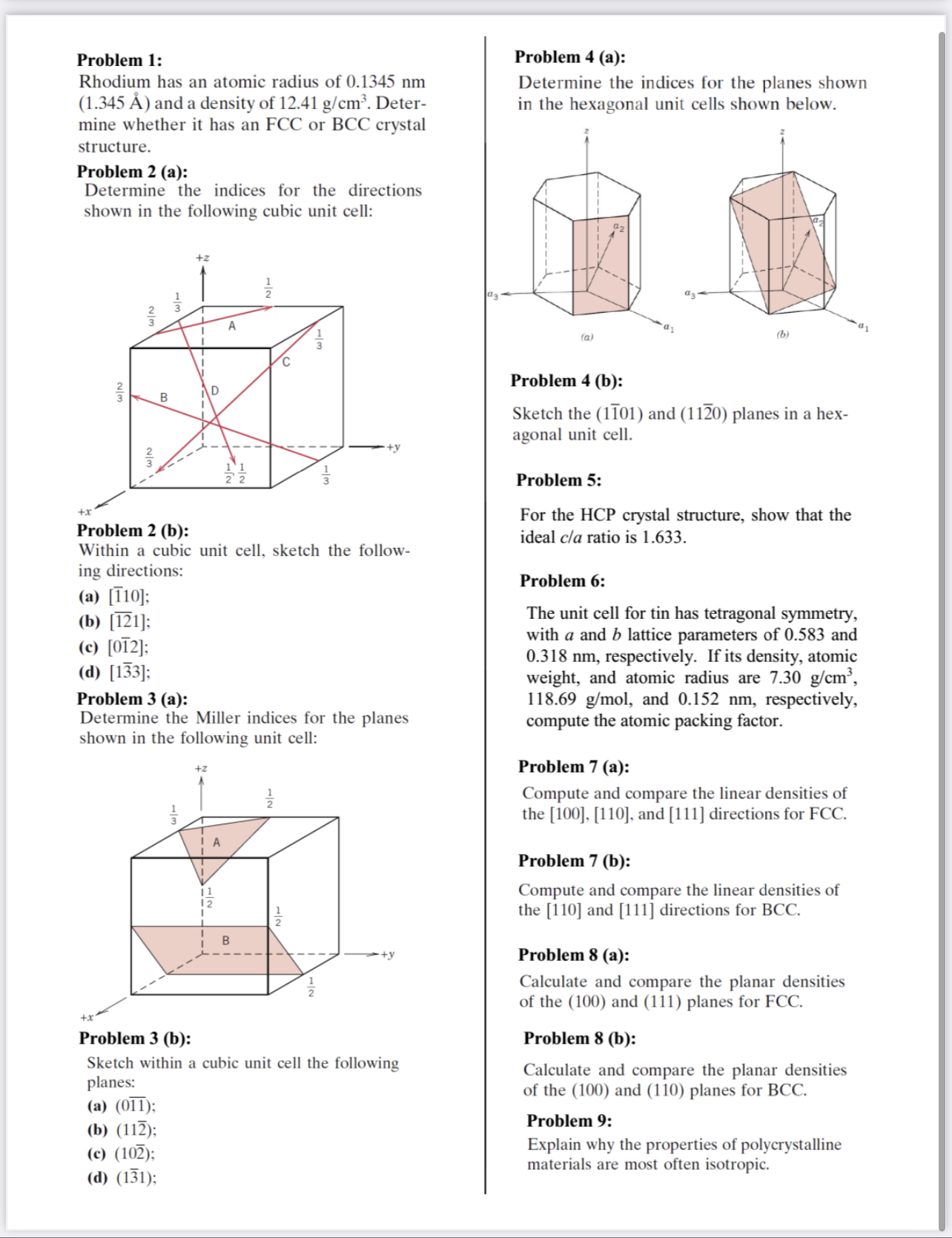 Solved Compute and compare the linear densities of the | Chegg.com