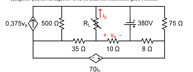 Solved Since the variable resistor (RL) in the circuit in | Chegg.com