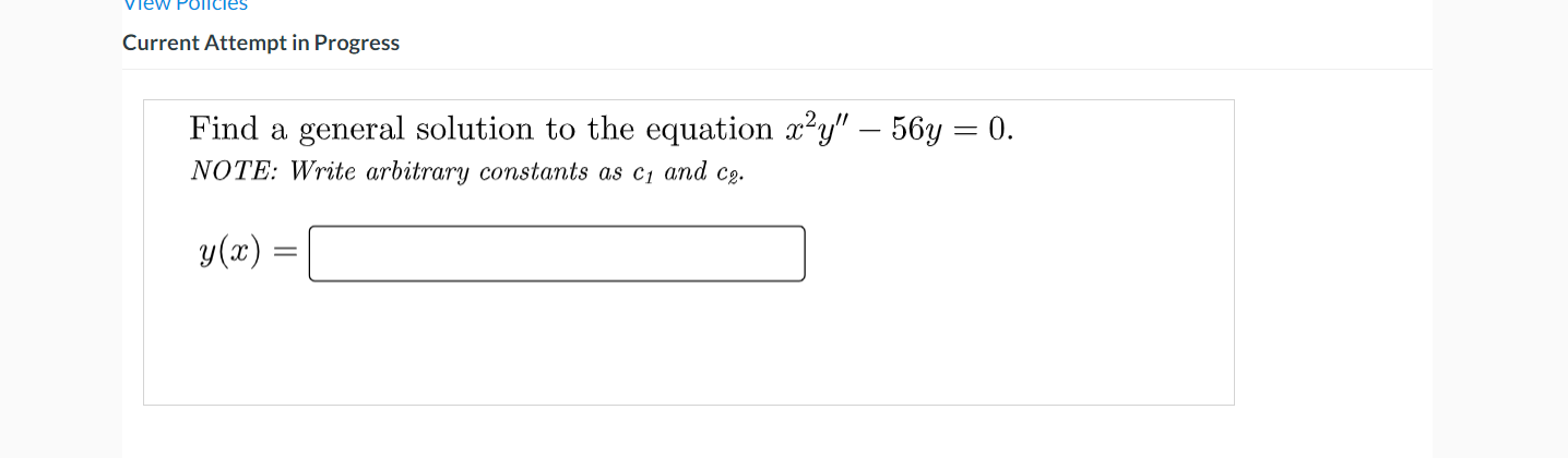 Solved view Policies Current Attempt in Progress Find a | Chegg.com