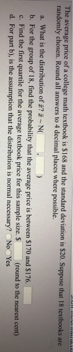 solved-the-average-price-of-a-college-math-textbook-is-s168-chegg