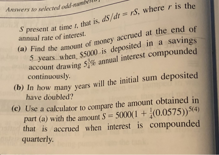 Solved 10. When interest is compounded continuously, the | Chegg.com