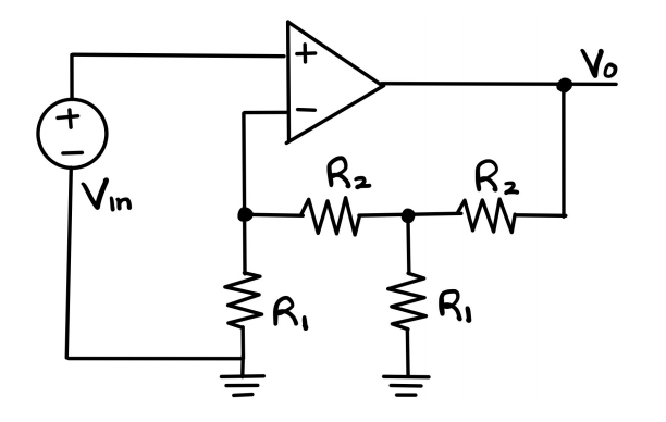 Solved Find VO, VI = 25 mV, R1 = 10k ohms, R2 = 100k ohms | Chegg.com