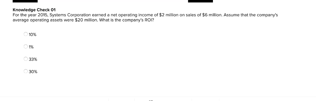 Solved Knowledge Check 01 When a manager has control over | Chegg.com