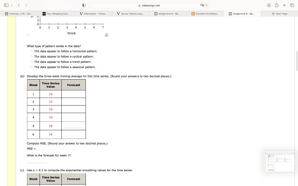 Solved (a) Construct a time series plot. What type of | Chegg.com