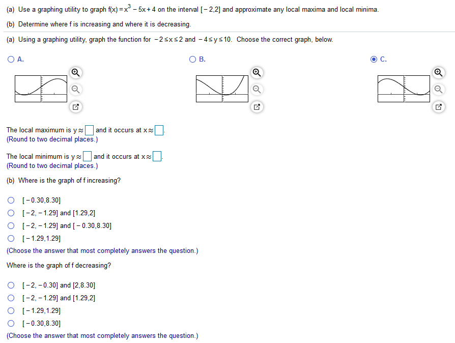 Solved (a) Use a graphing utility to graph f(x)=x? - 5x+4 on | Chegg.com