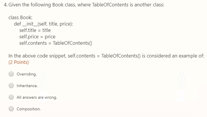 Solved 4. Given the following Book class, where | Chegg.com