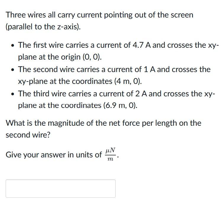 Solved Three wires all carry current pointing out of the | Chegg.com