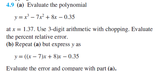 (Solved) : 49 Evaluate Polynomial Y X3 7x 8x 035 X 137 Use 3 Digit ... (Solved) : 49 Evaluate Polynomial Y X3 7x 8x 035 X 137 Use 3 Digit ...