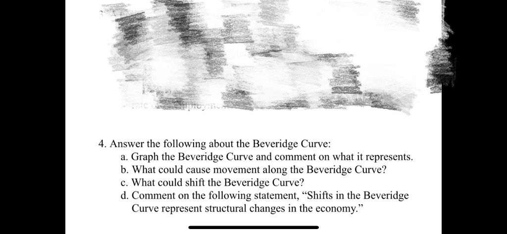 Solved 4. Answer the following about the Beveridge Curve: a. | Chegg.com