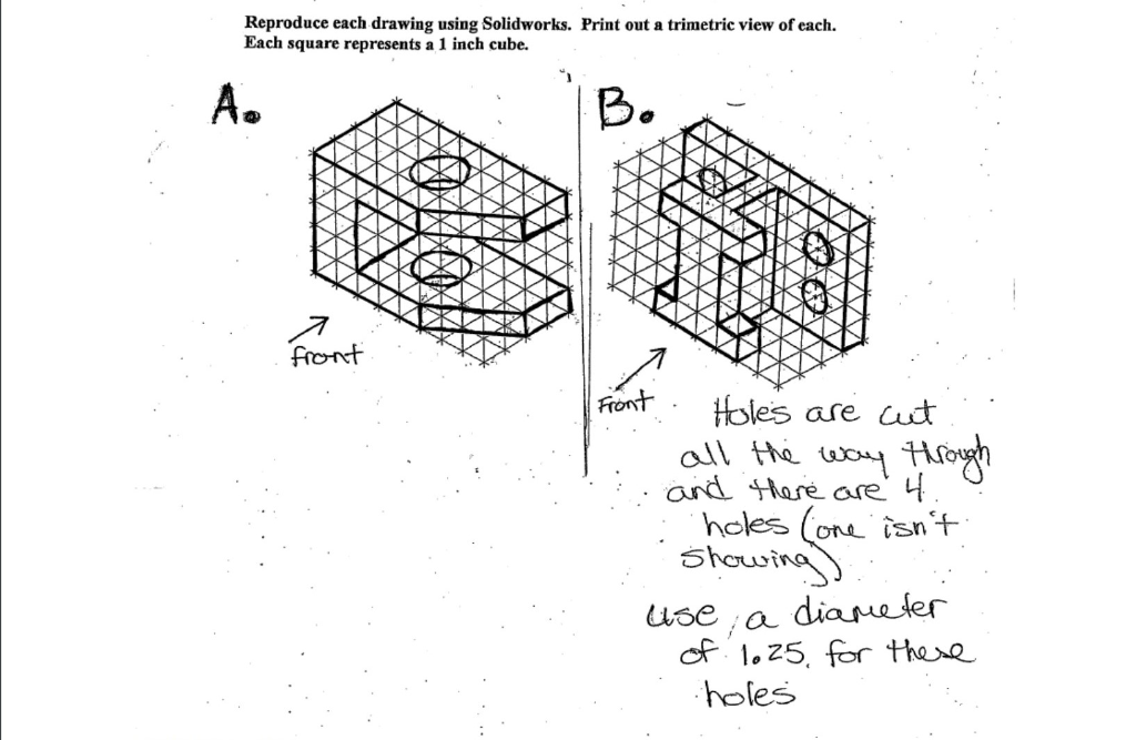 Reproduce each drawing using Solidworks. Print out a | Chegg.com