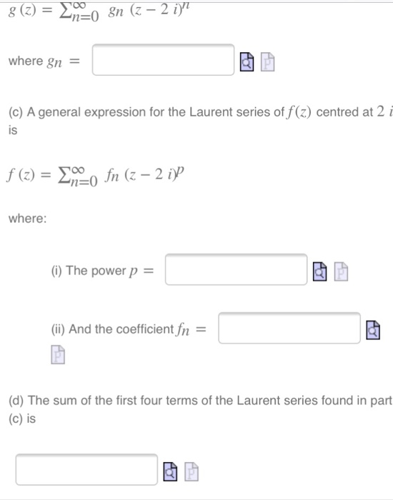 Solved Find the Laurent series of (z-20)2 centred at 2 | Chegg.com