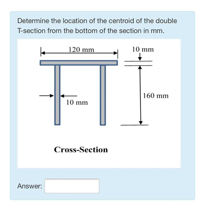 Solved Determine the location of the centroid of the double | Chegg.com