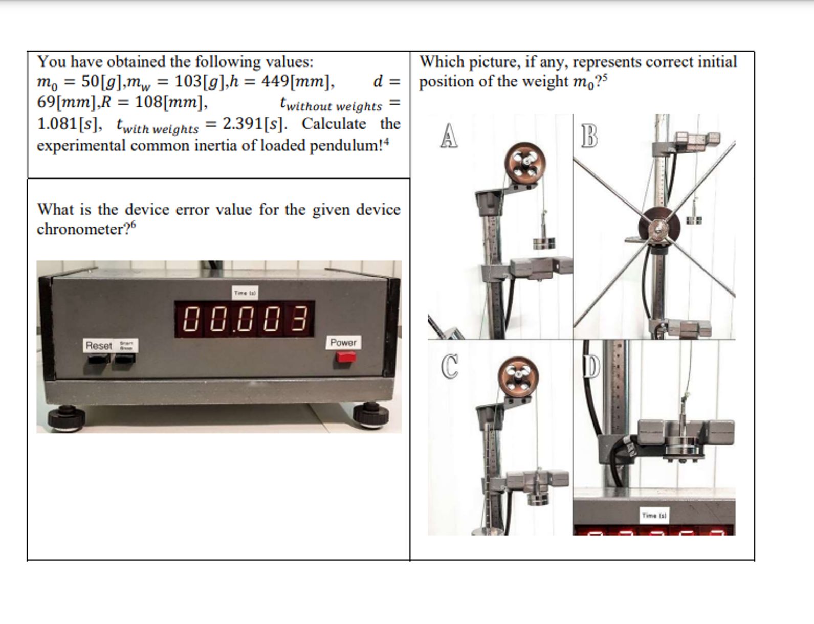 Solved can someone solve this Pre-test for oberbecks | Chegg.com