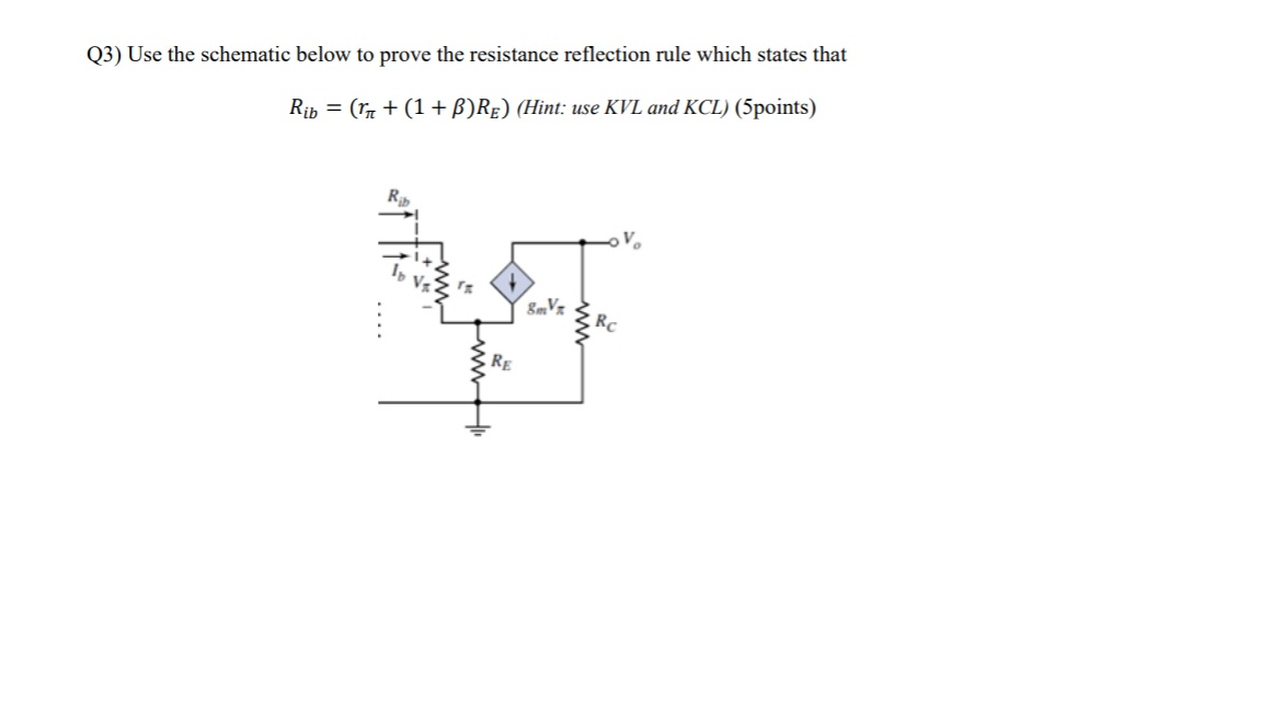 Solved Q3) Use the schematic below to prove the resistance | Chegg.com