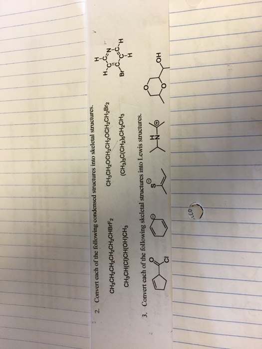 Solved Convert each of the following condensed structures | Chegg.com