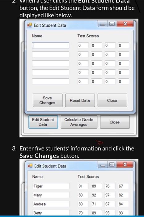 Solved Close the Edit Student Data form and click Calculate | Chegg.com