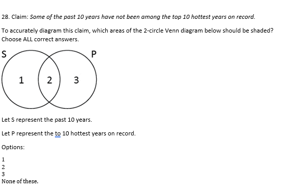 Solved 28. Claim: Some of the past 10 years have not been | Chegg.com