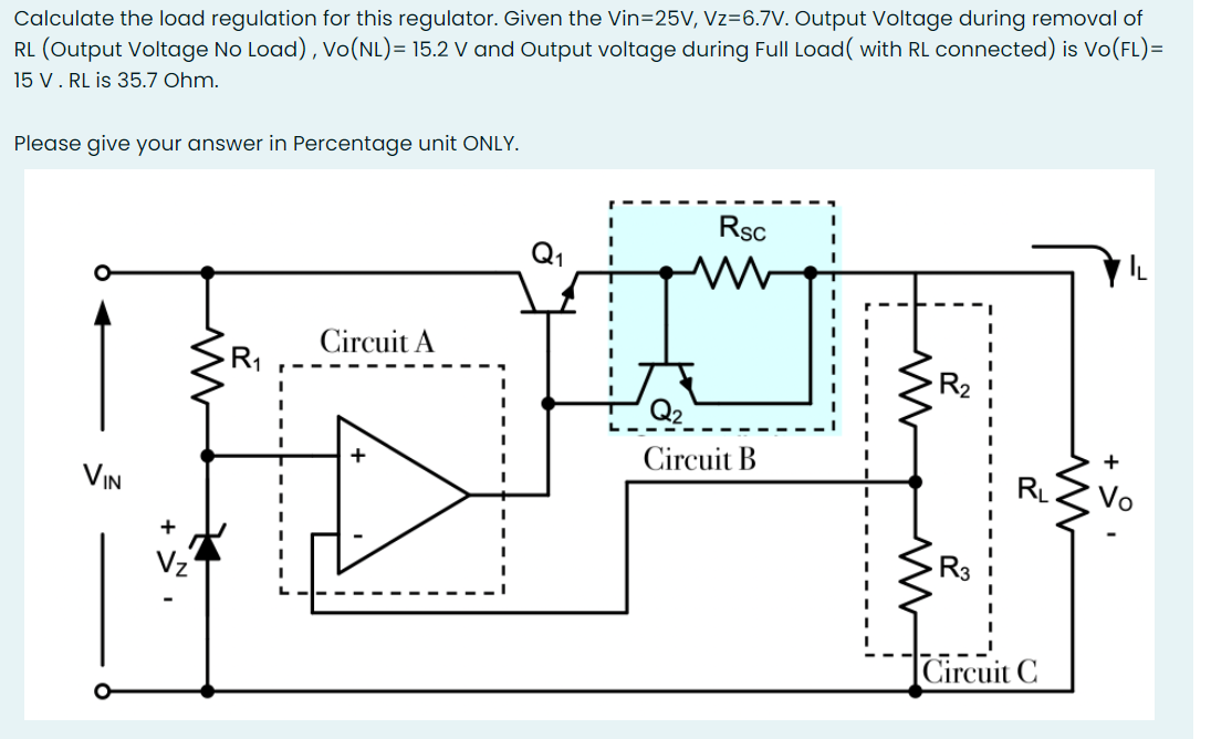 Solved Calculate the load regulation for this regulator. | Chegg.com