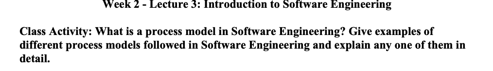 Solved Week 2 Lecture 3 Introduction To Software 