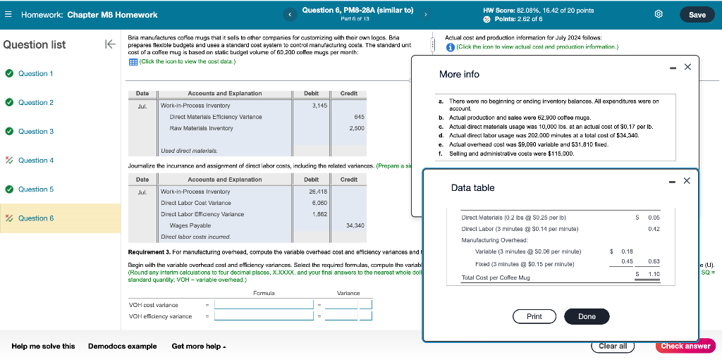Solved Question content area top left Part 1 Bria | Chegg.com