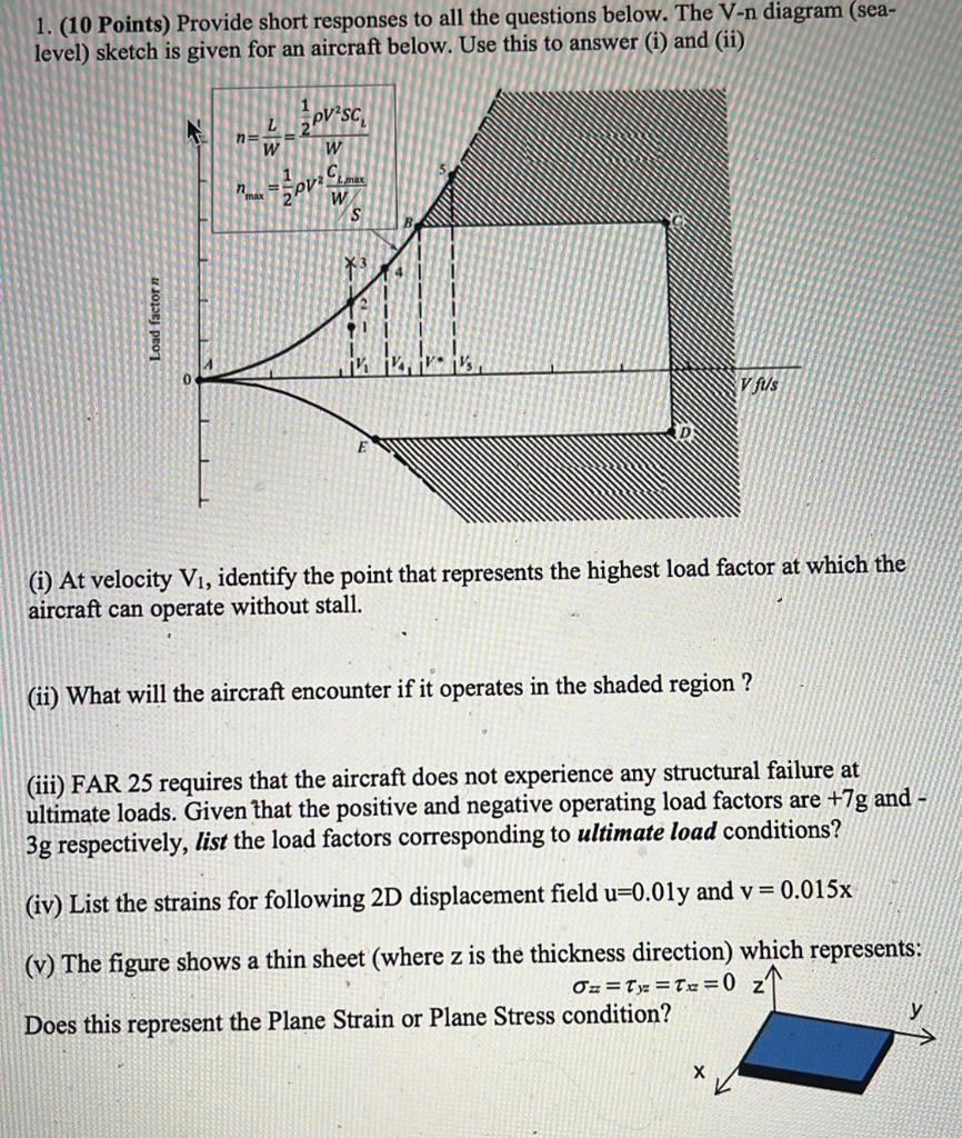 Solved 1. (10 Points) Provide short responses to all the | Chegg.com
