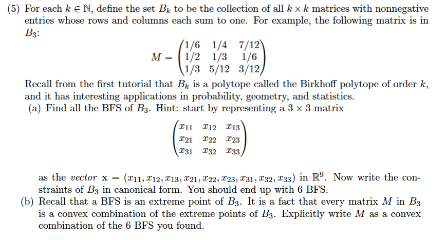Bfs Is Basic Feasible Solution This Is All Of The Chegg