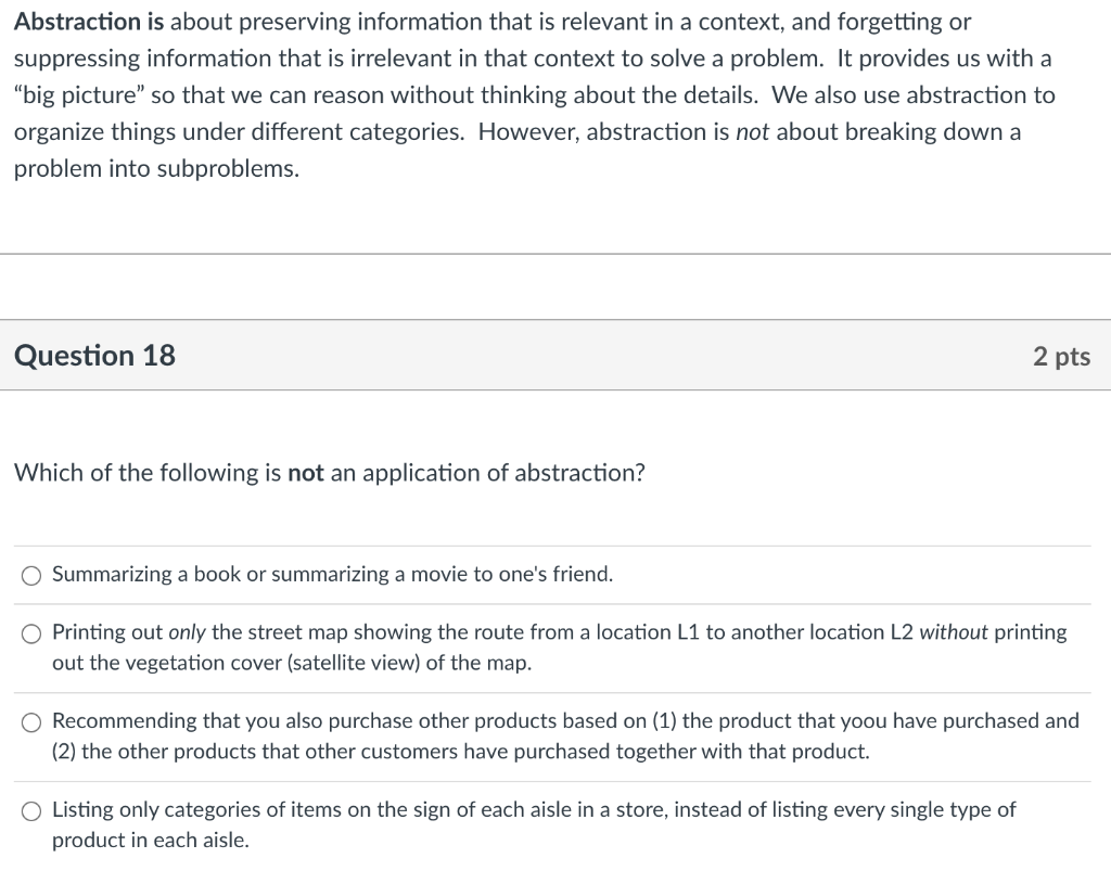 Solved Problem Decomposition is about breaking down a | Chegg.com