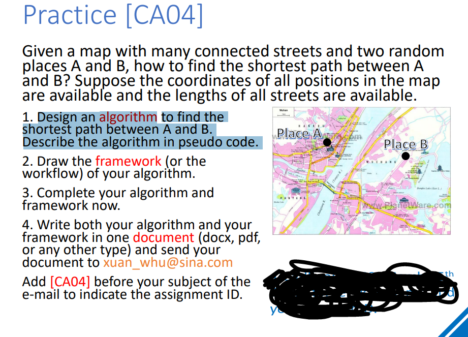 Solved Practice [CA04] Wahan Place Auto em Given a map with | Chegg.com