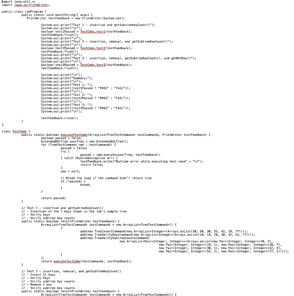 Solved write java code ONLY in ExtendedAVLNode.java and | Chegg.com
