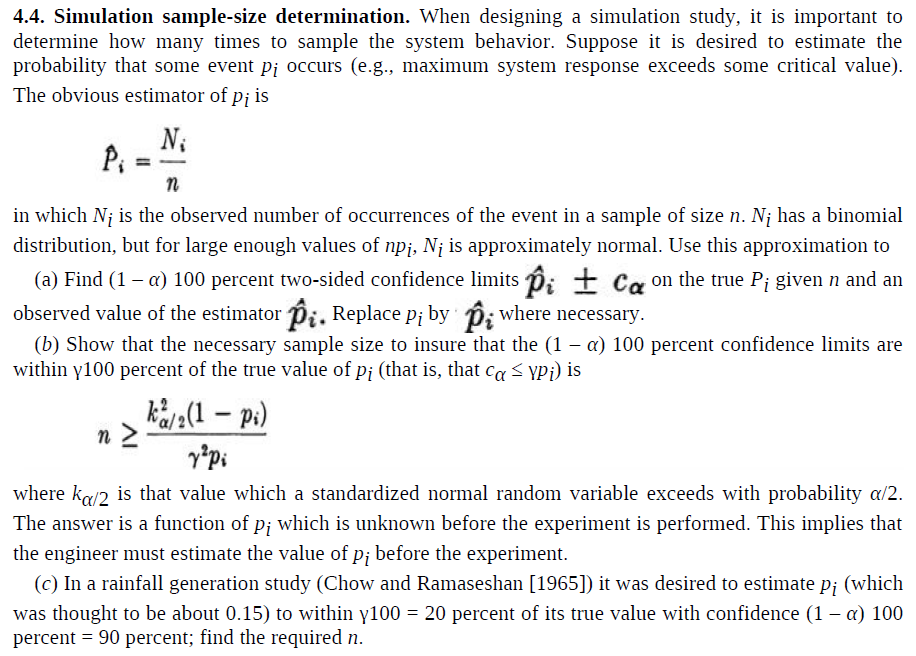 4.4. Simulation sample-size determination. When | Chegg.com