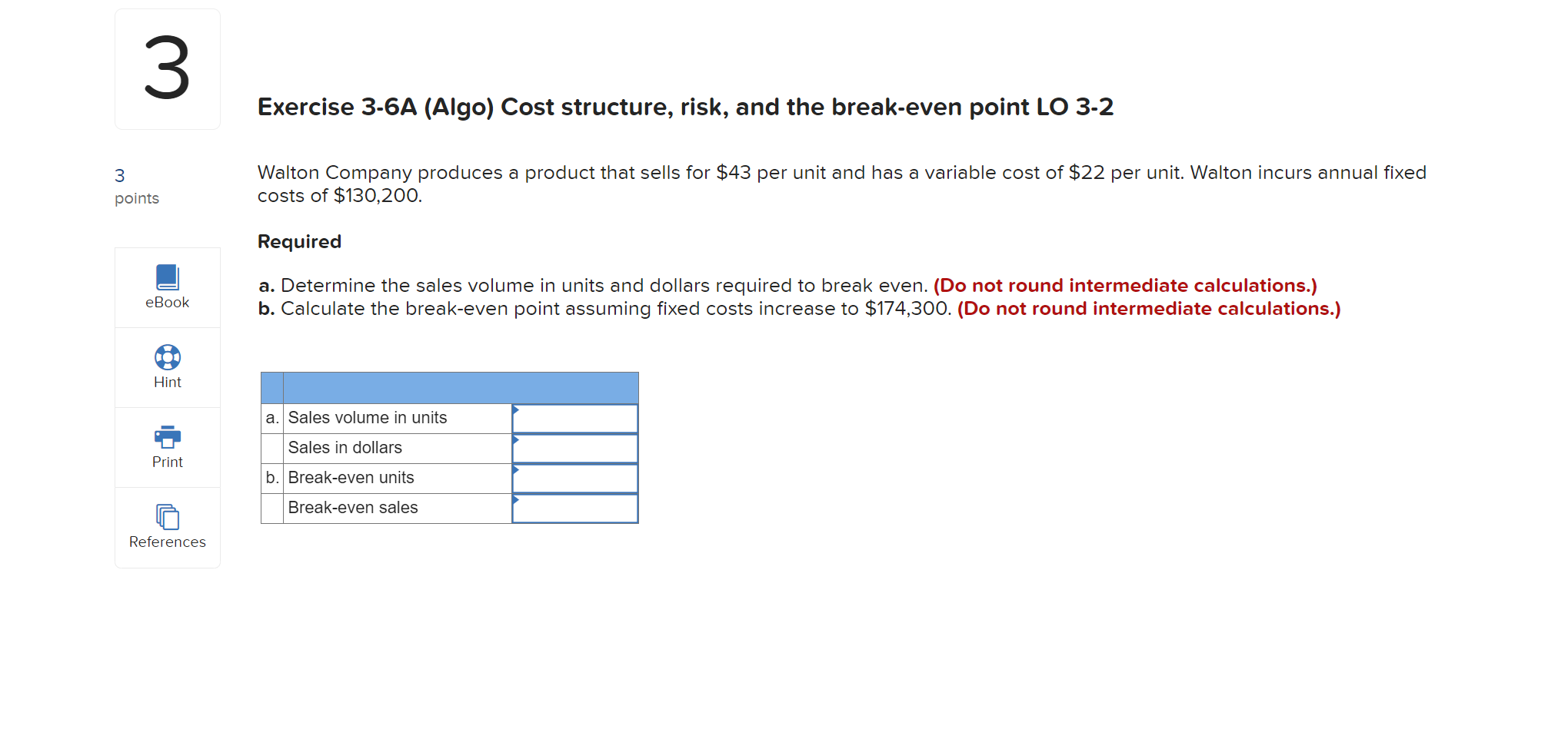 Solved UT Exercise 3-15A (Algo) Multiple product break-even | Chegg.com