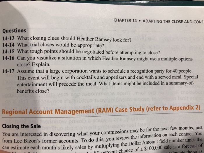 Solved y the close of a sale using these closing methods to | Chegg.com