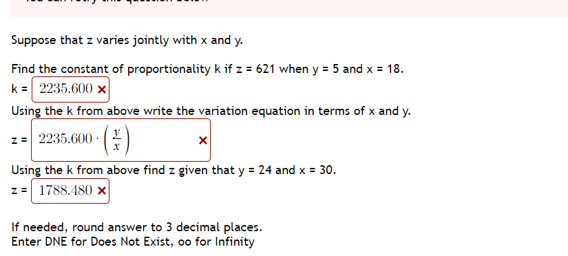 Solved Suppose that z varies jointly with x and y. Find the | Chegg.com