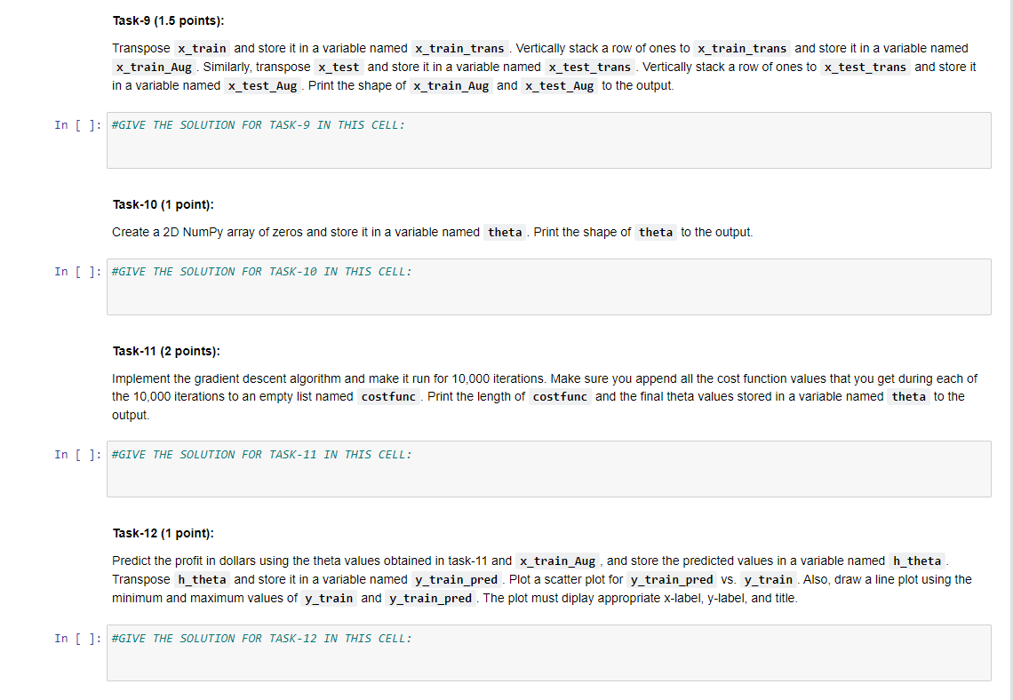 Solved Problem 3: Task 9 - Task 12 (one problem just | Chegg.com
