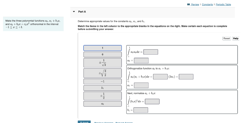 Solved Make the three polynomial functions a0,a1+b1x, | Chegg.com