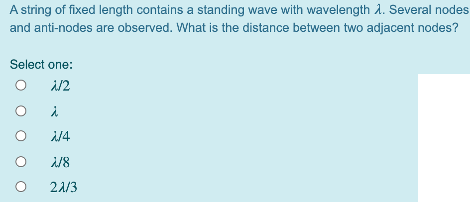 Solved A string of fixed length contains a standing wave | Chegg.com