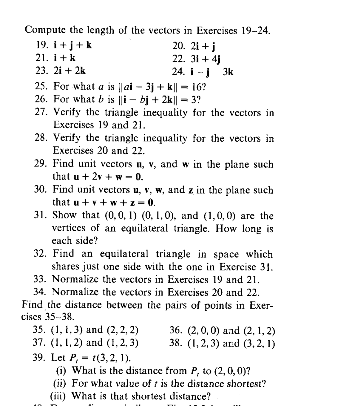 Solved Compute the length of the vectors in Exercises 19−24. | Chegg.com