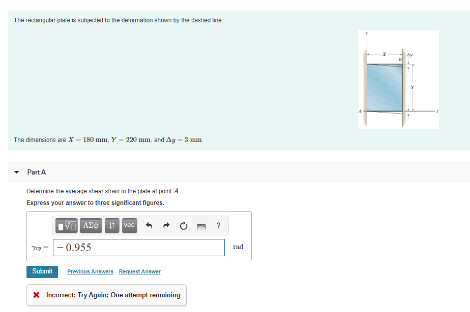 Solved The rectangular plate is subjected to the deformation | Chegg.com