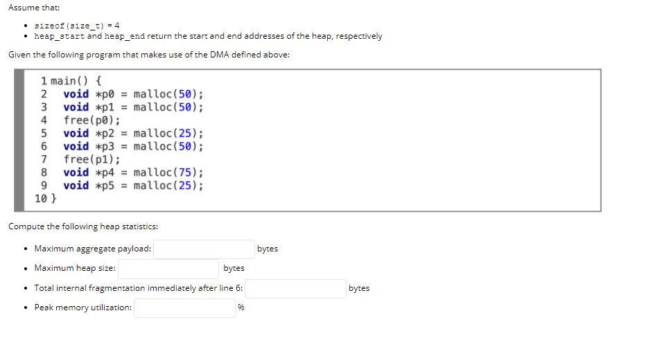 Solved Consider the following DMA implementation: #define | Chegg.com Solved Consider the following DMA implementation: #define | Chegg.com