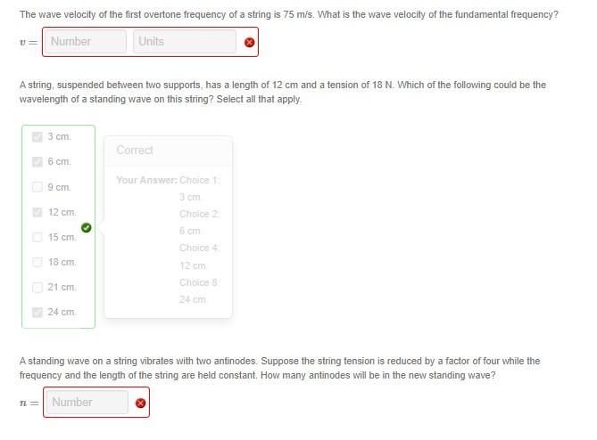 Solved The wave velocity of the first overtone frequency of | Chegg.com