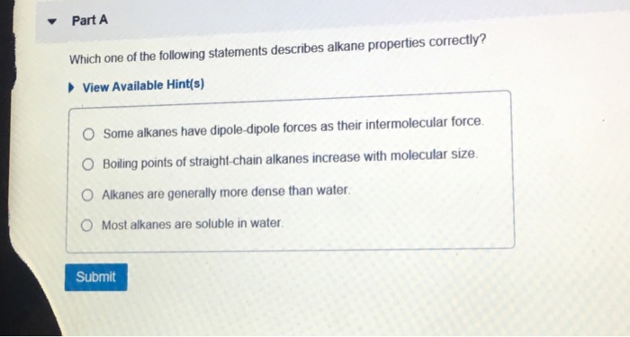 Solved Part A Which one of the following statements | Chegg.com