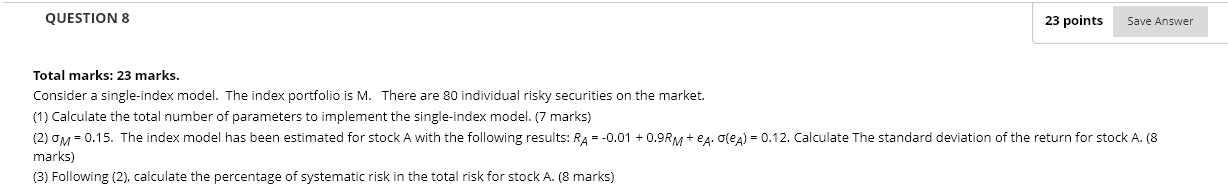 Solved Total marks: 23 marks. Consider a single-index model. | Chegg.com