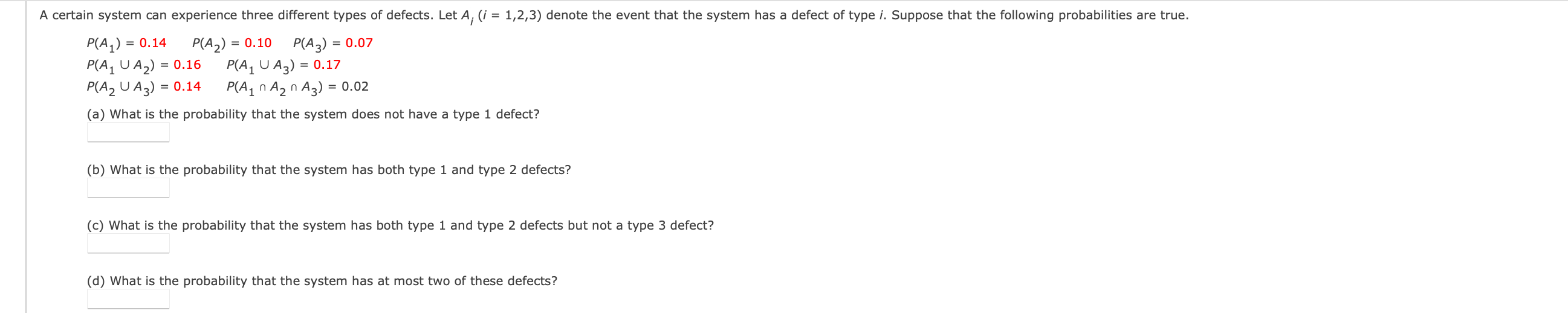 Solved in system can experience three different types of | Chegg.com