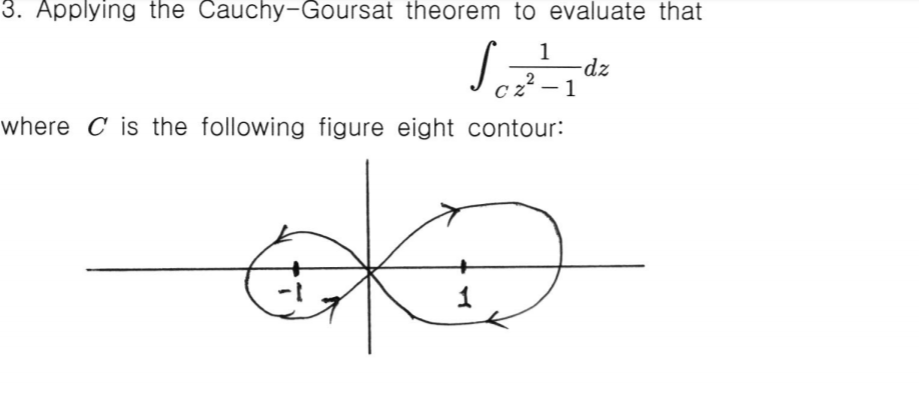 Solved 3. Applying the Cauchy-Goursat theorem to evaluate | Chegg.com