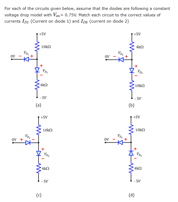 Solved For each of the circuits given below, assume that the | Chegg.com